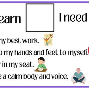 PURPLE THEME | Behavior Chart | Visual Behavior Chart | Positive ...