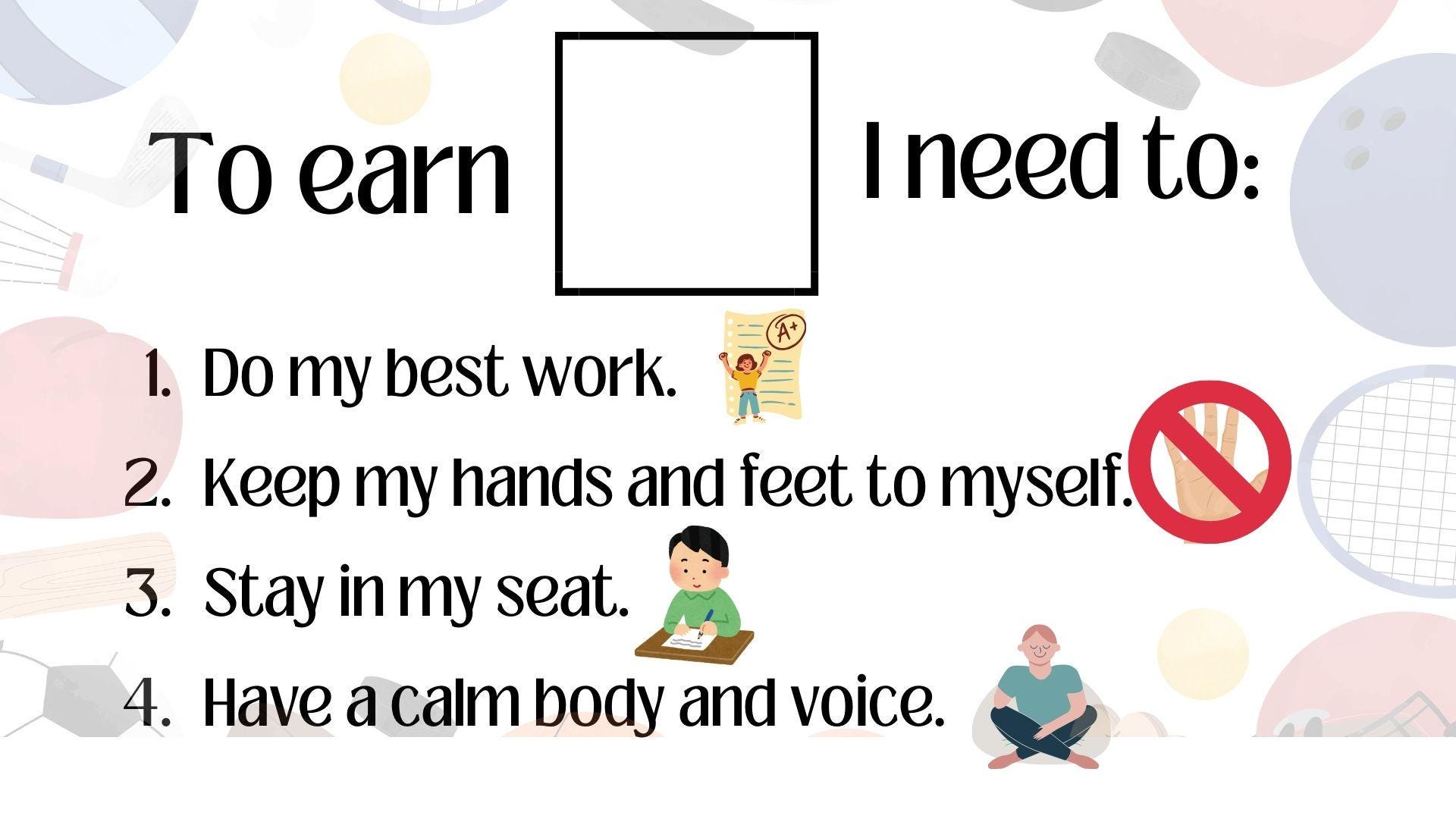 SPORTS THEME | Behavior Chart | Visual Behavior Chart | Positive ...