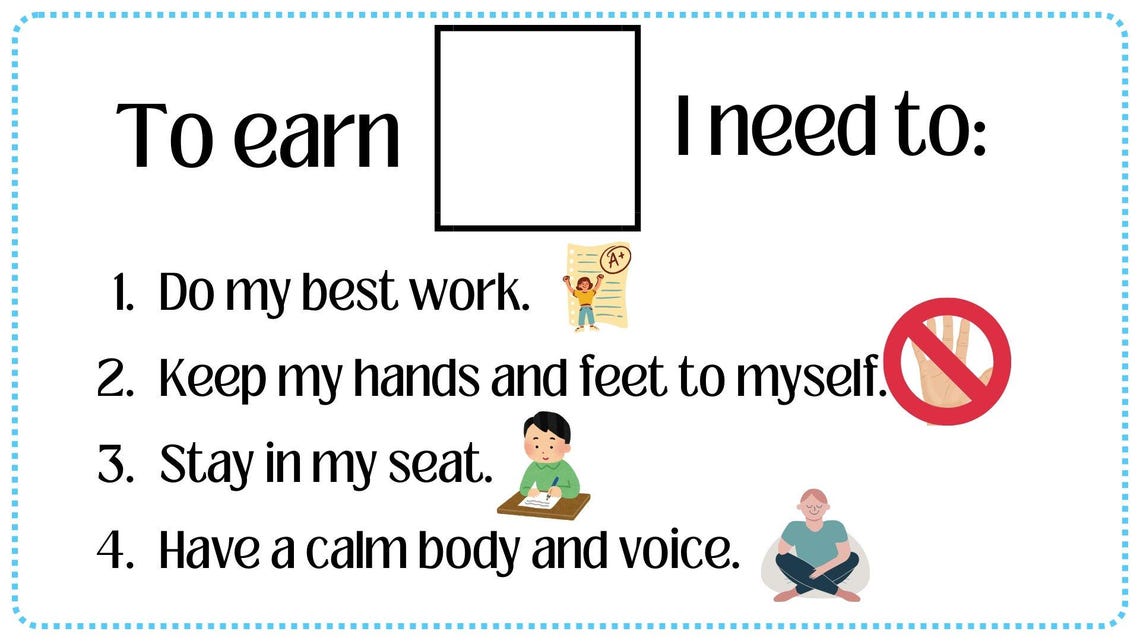 Behavior Chart | Visual Behavior Chart | Positive Reinforcement | Star ...