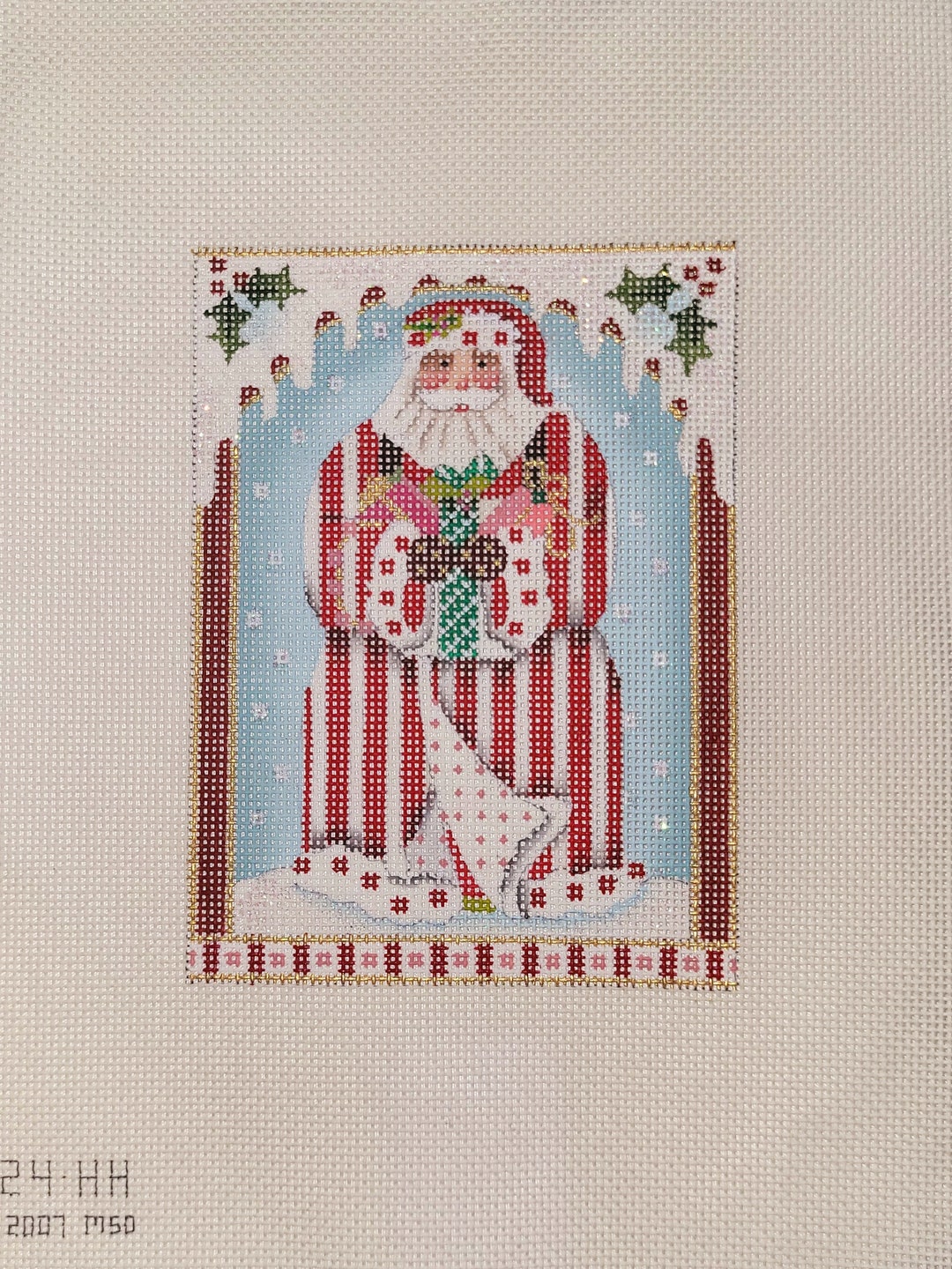 SALE Handpainted 18 Count Santa Needlepoint Canvas - Etsy