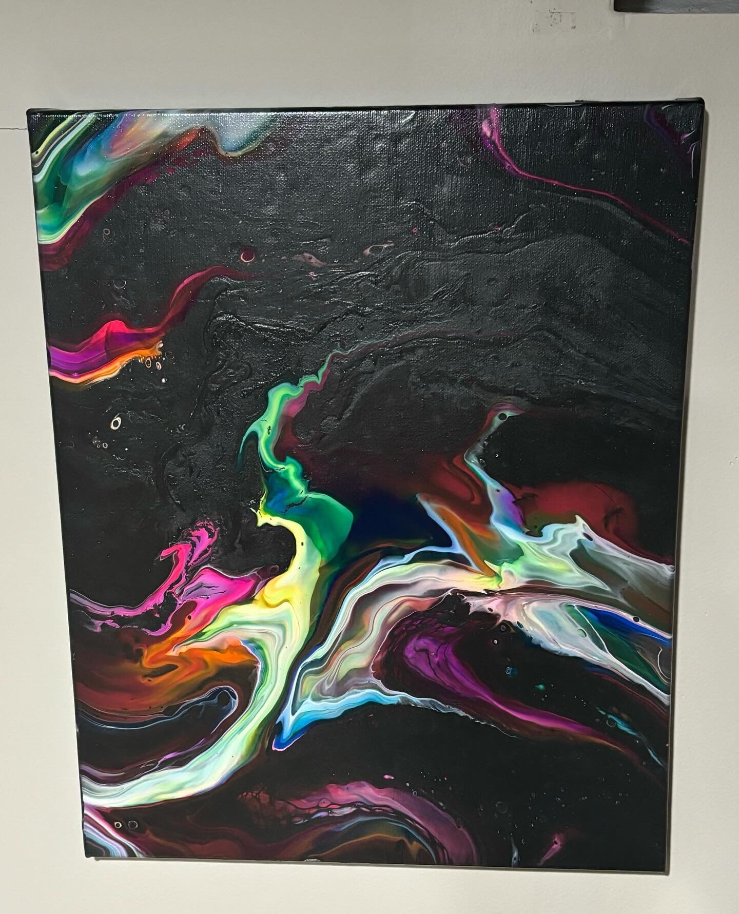 Neon Cosmos Acrylic Flow Art - Etsy