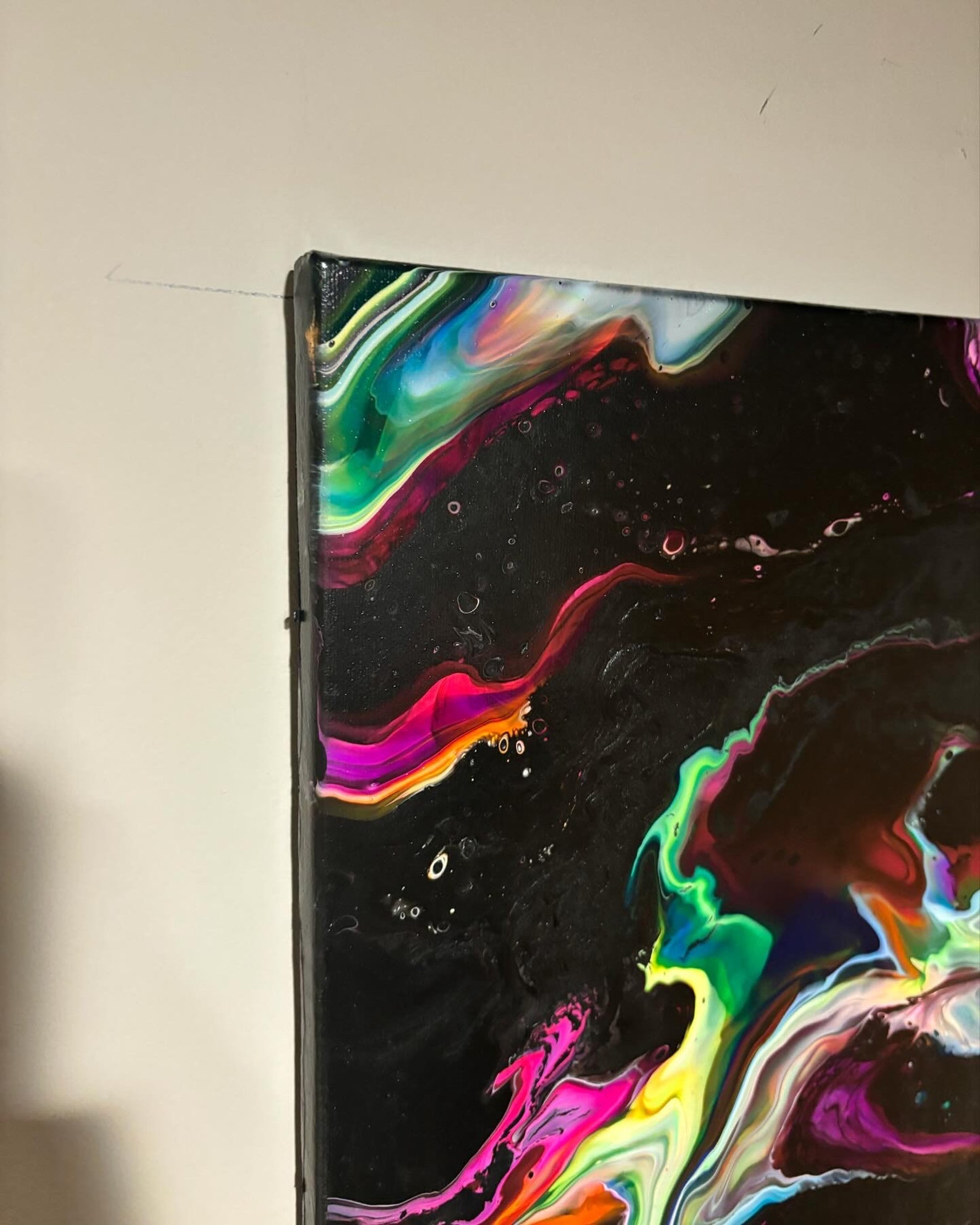 Neon Cosmos Acrylic Flow Art - Etsy