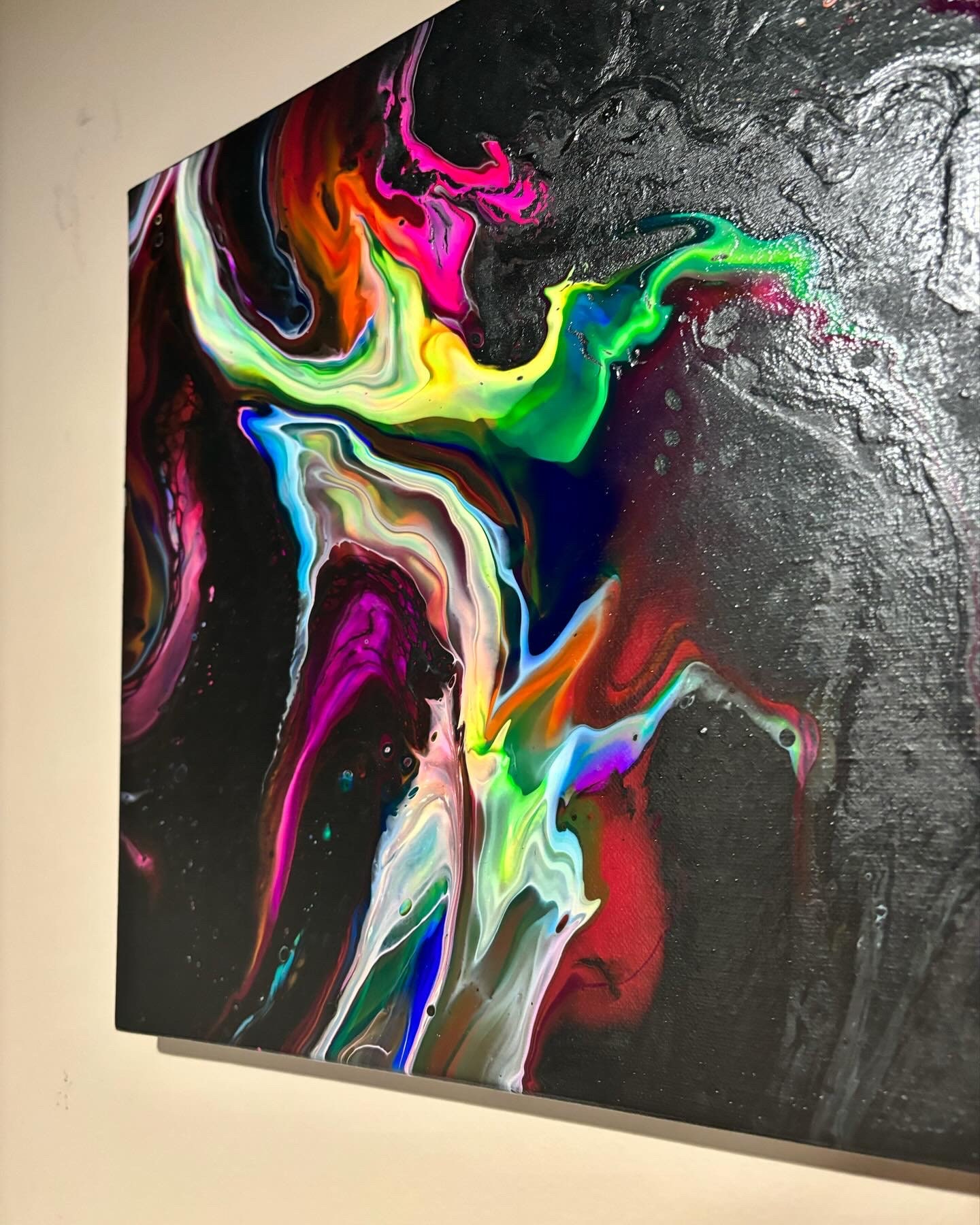 Neon Cosmos Acrylic Flow Art - Etsy