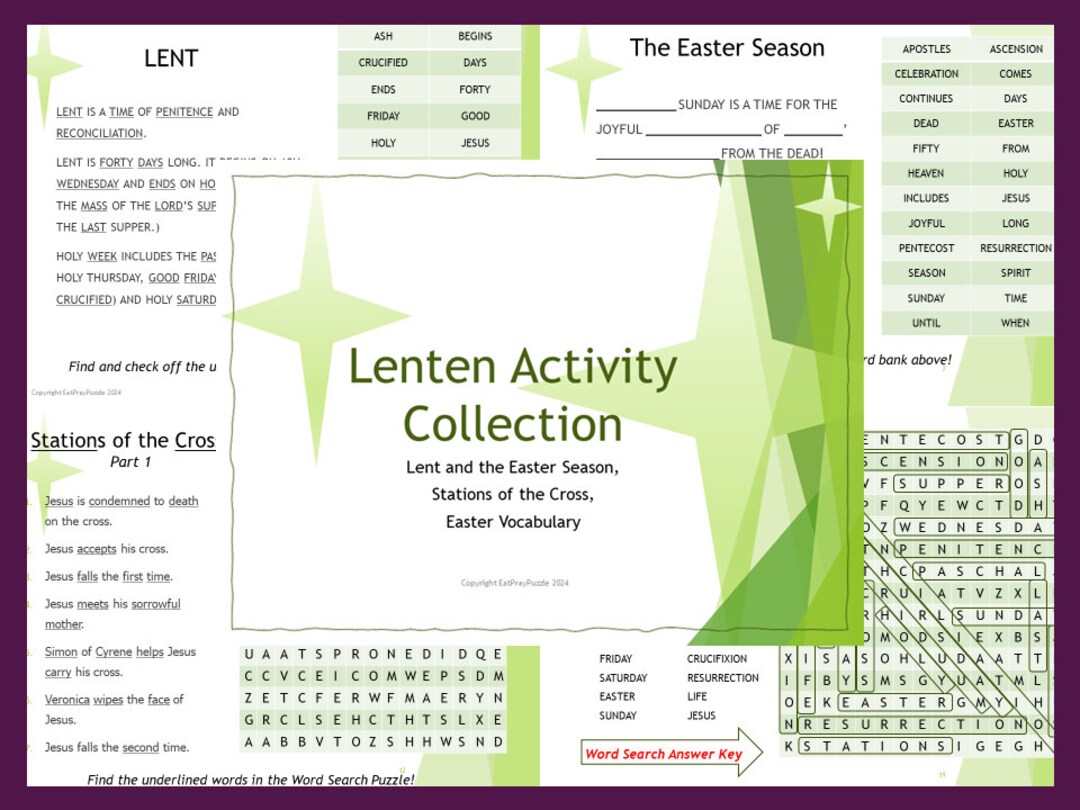 Lenten Activity Collection Including Stations of the Cross and Easter ...