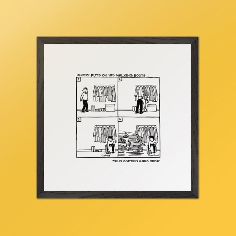 Daddy Puts on His Walking Boots - off the Leash Cartoons. Customizable ...