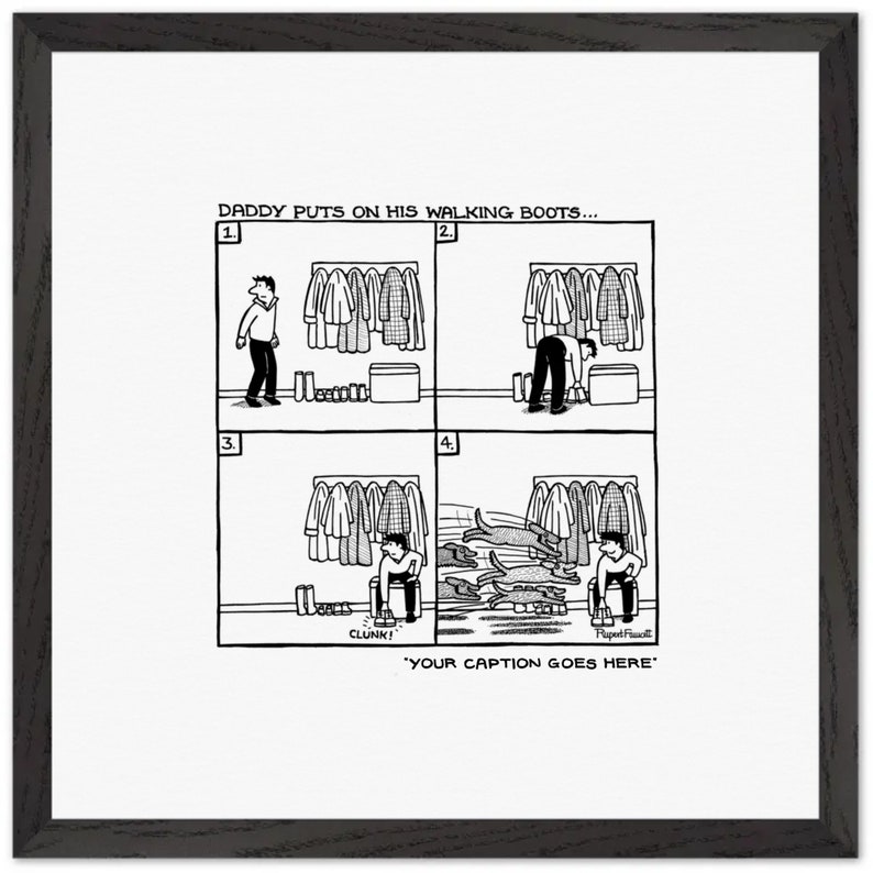 Daddy Puts On His Walking Boots Off The Leash Cartoons Customizable