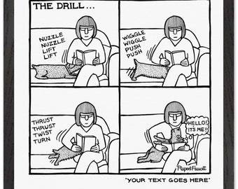 Off the Leash by Rupert Fawcett: the Night Before Premium Wooden Framed ...