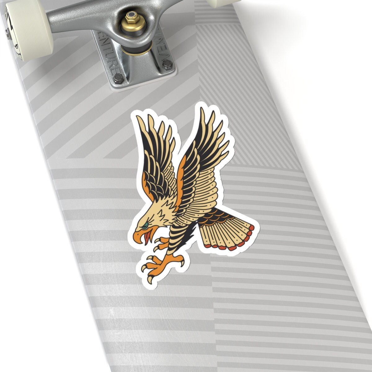 Traditional Eagle Sticker Decal, Trad Tattoo Style, Laptop Decal, Gift ...