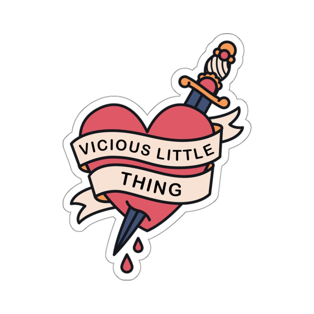 Vicious Little Thing Heart Sticker, Powerless, Reckless, Lauren Roberts ...