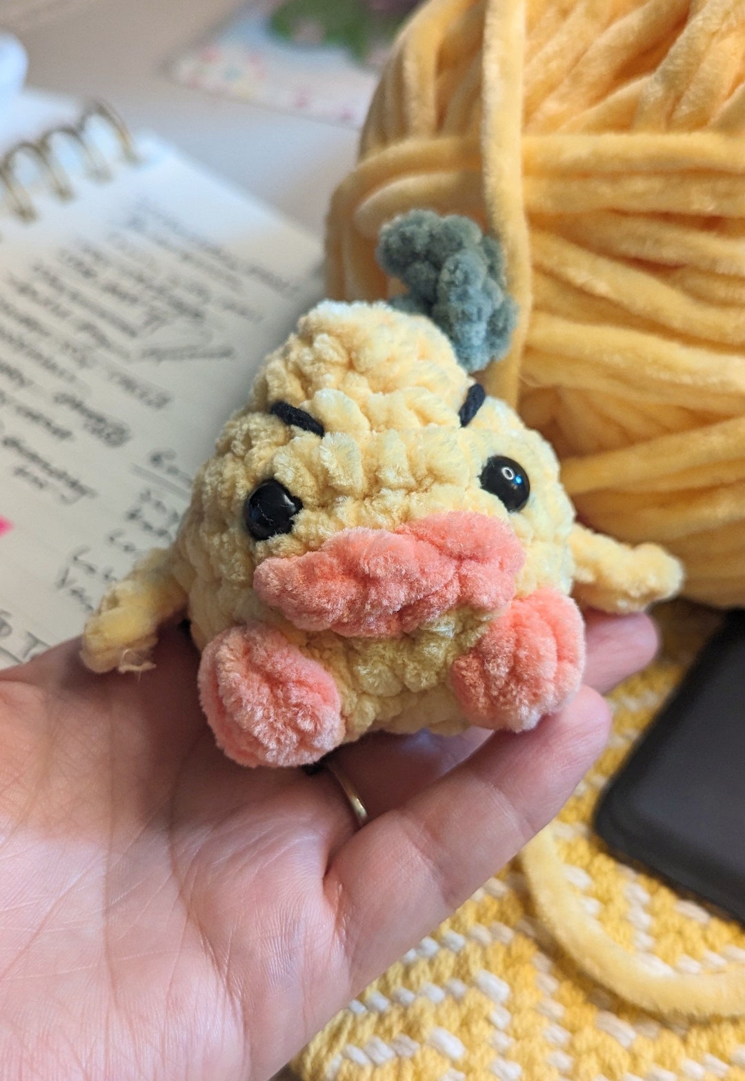 Lemon Duck Plushie - Crochet Amigurumi, Lemon Gift, Duck Gift - Etsy