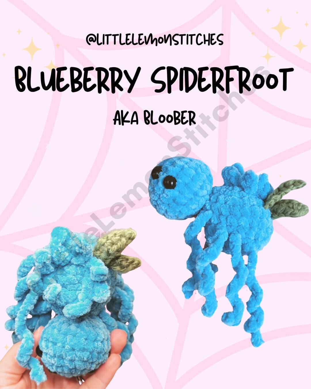 Blueberry Spider Crochet Pattern | Beginner Friendly | Amigurumi Fruit ...