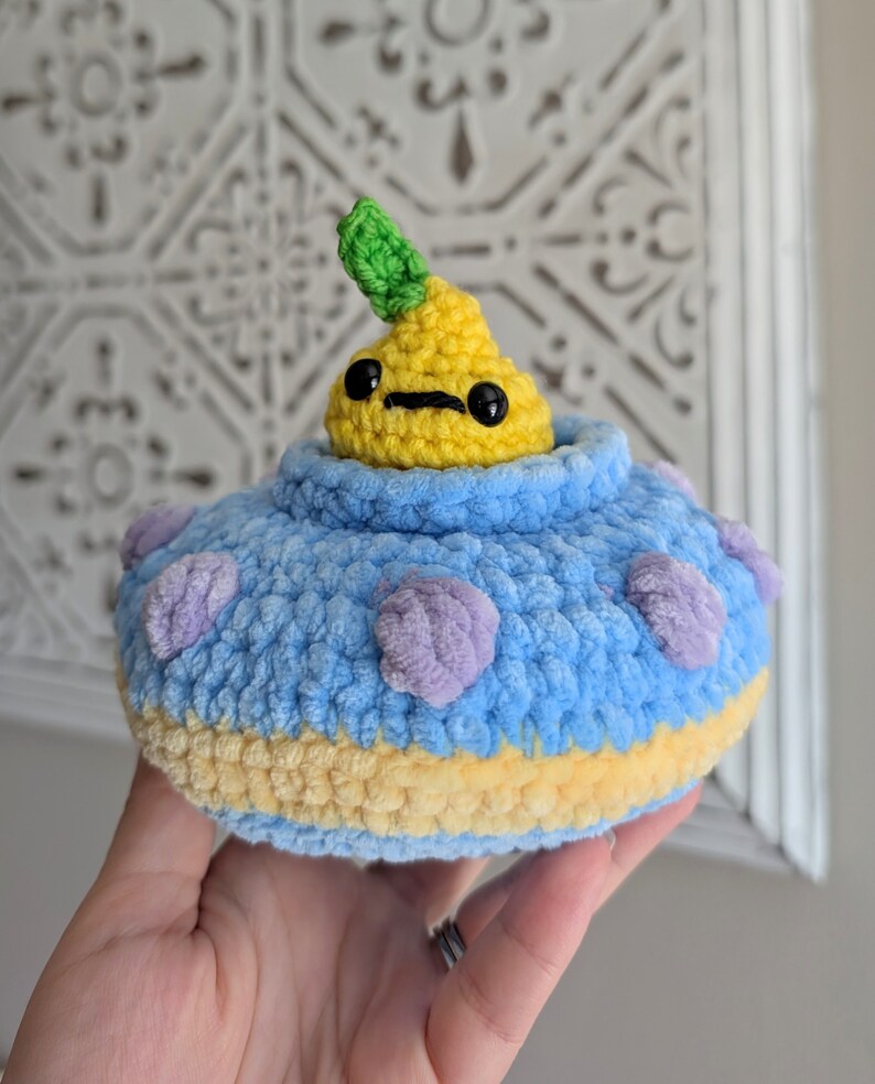 UFO Crochet Pattern: Lemon Amigurumi Plushie (no-sew) (PDF Pattern) - Etsy
