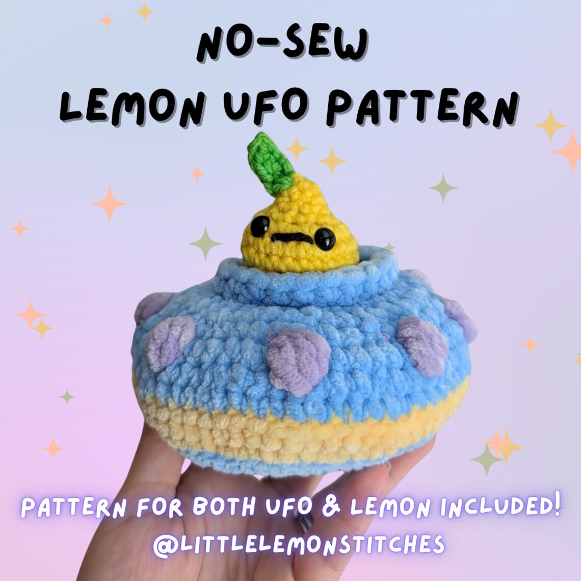 UFO Crochet Pattern: Lemon Amigurumi Plushie (no-sew) (PDF Pattern) - Etsy