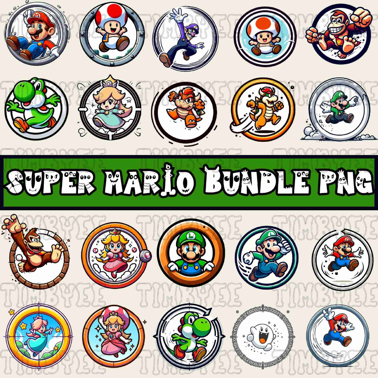 Super Mario Circle Png, Super Mario Characters Png Clipart, Super Mario ...