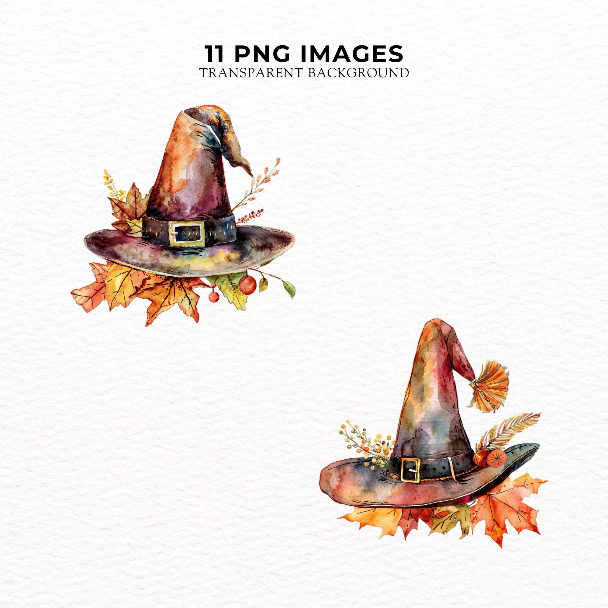 11 Pilgrim Hat Clipart, Thanksgiving Clipart, Printable Watercolor ...
