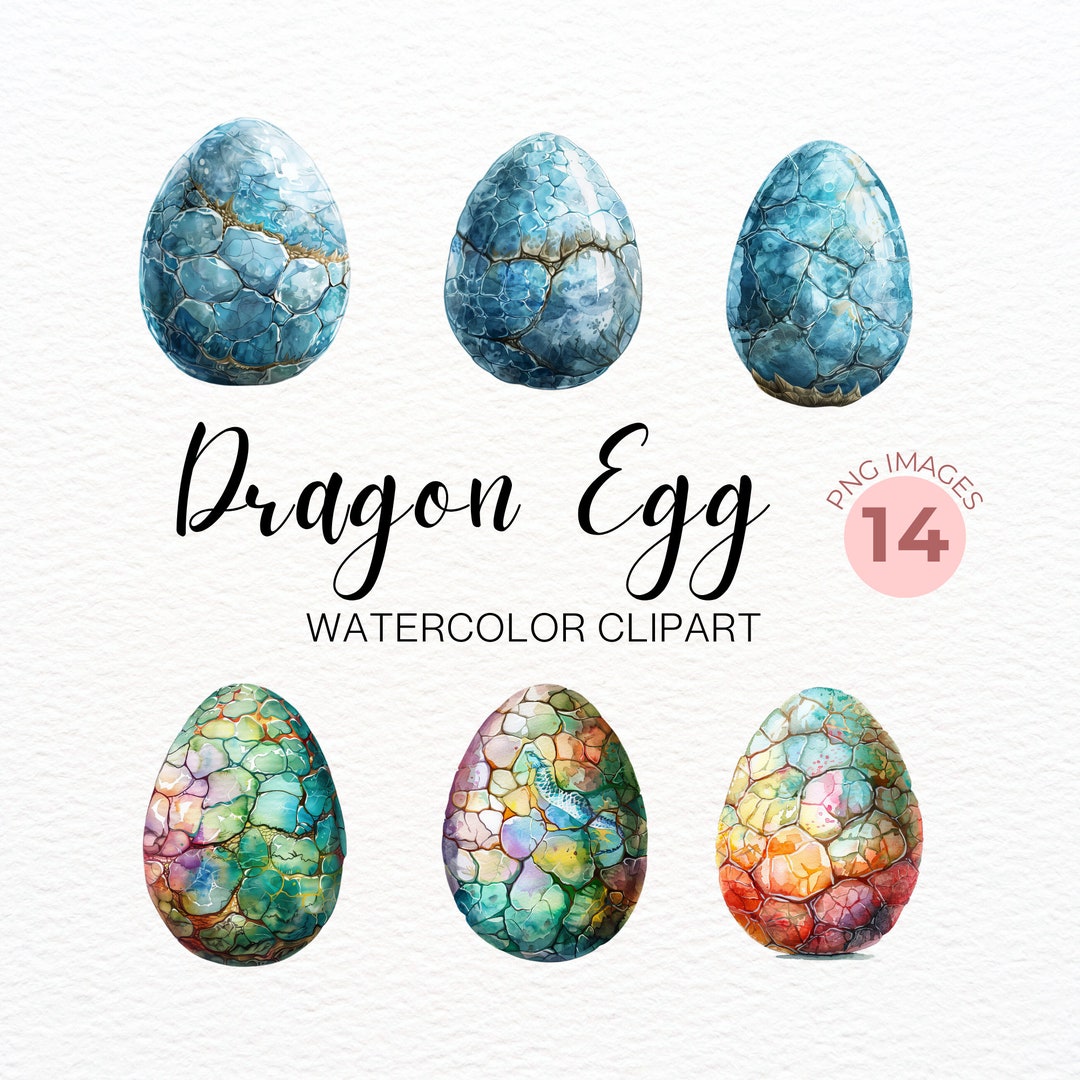 Watercolour Dragon Egg Clipart, Dragon Egg, Dragon Egg Digital ...