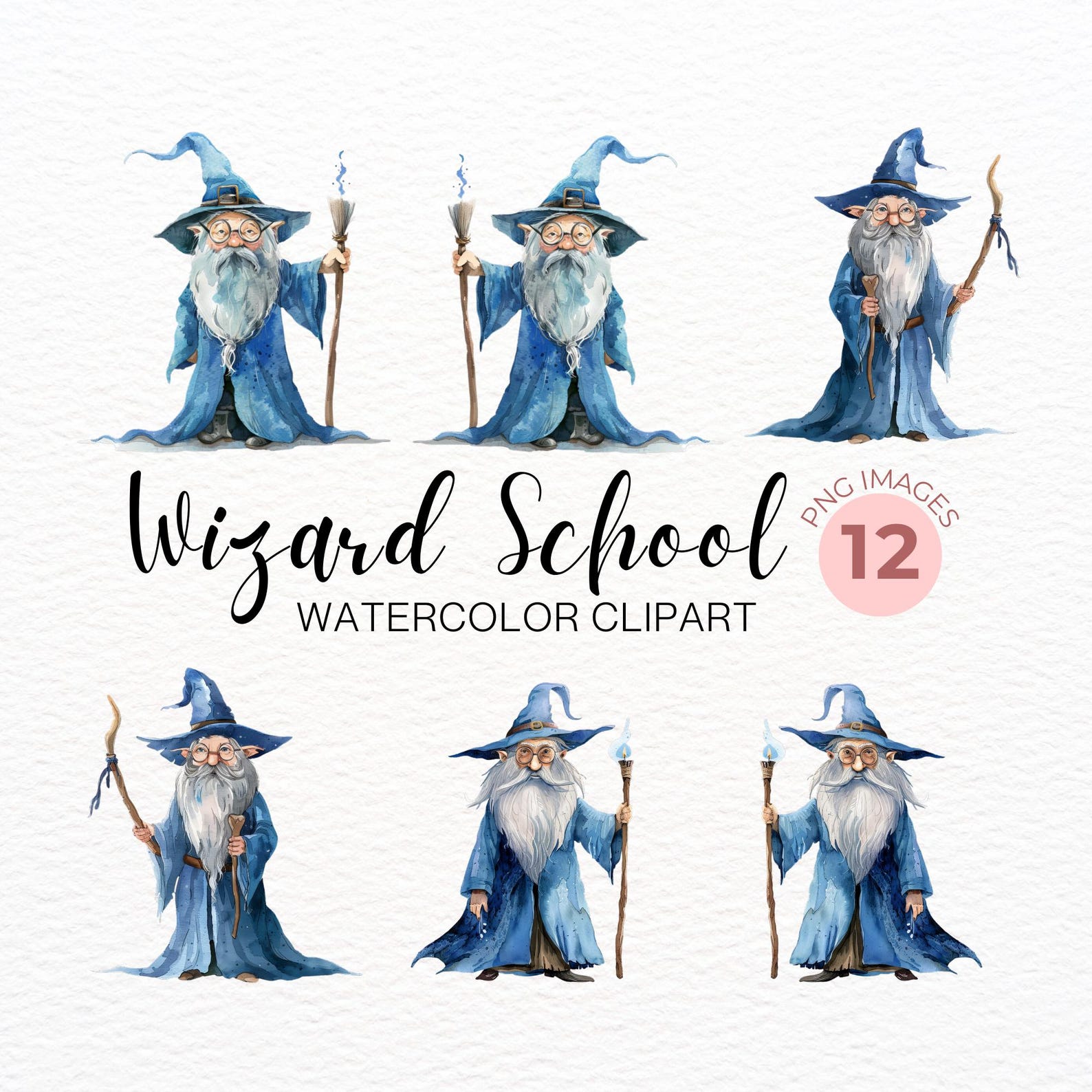 12 Wizard Teacher Faculties, Magic School Houses Crests Clipart ...