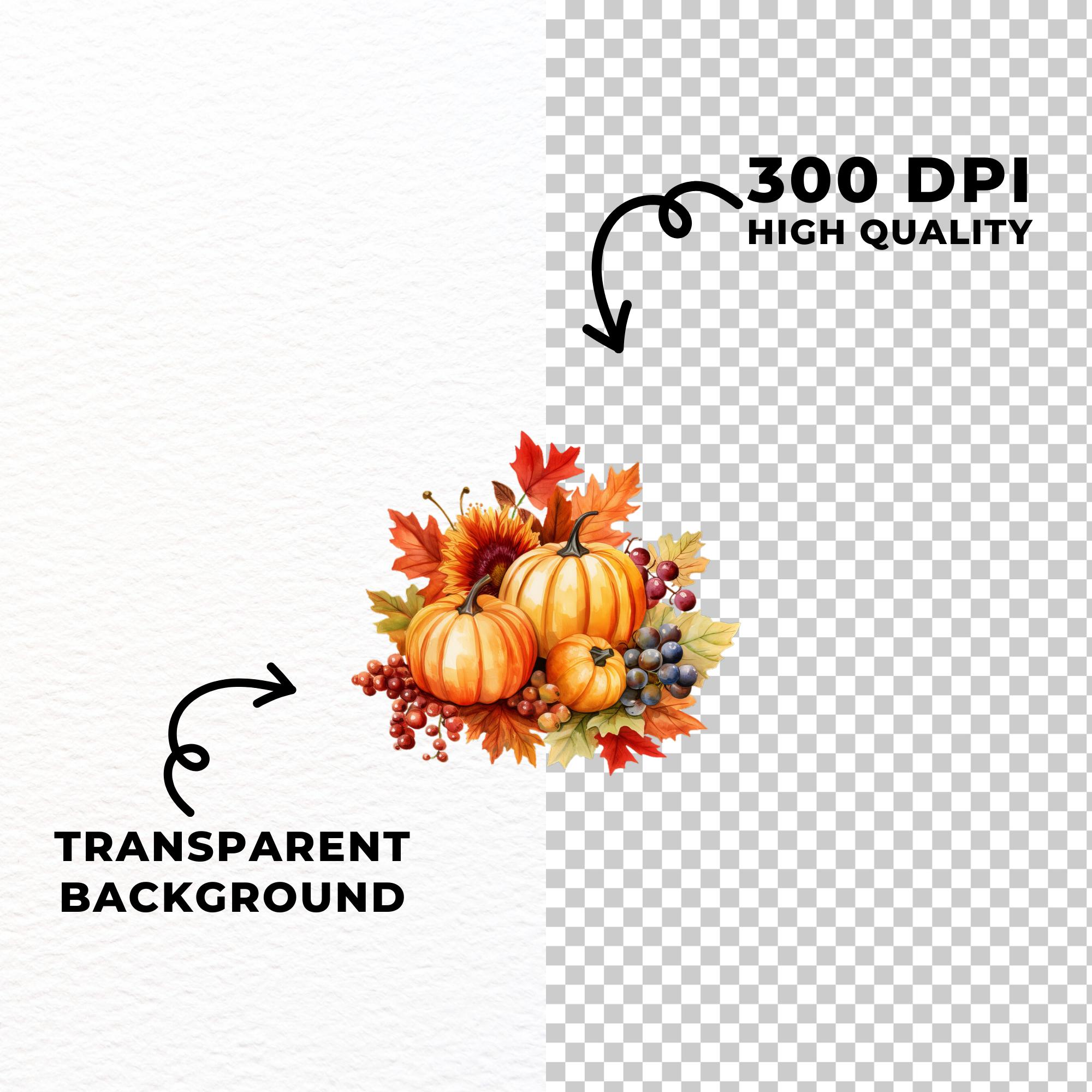 Autumn Clipart Bundle, Fall Clipart, Watercolor Autumn PNG, Printable ...