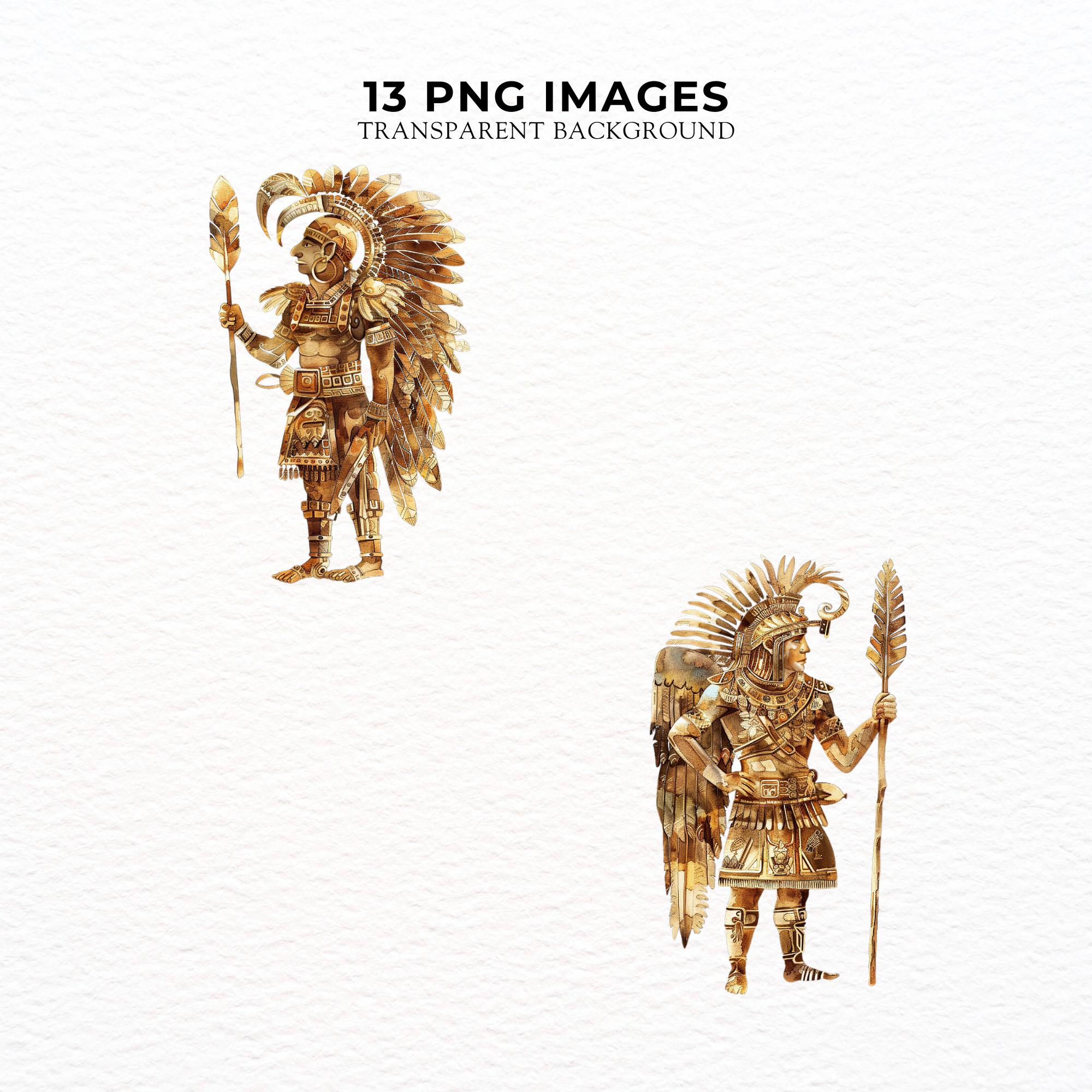 13 Gold Figure of Inca Clipart, Golden Clipart, Printable Watercolor ...