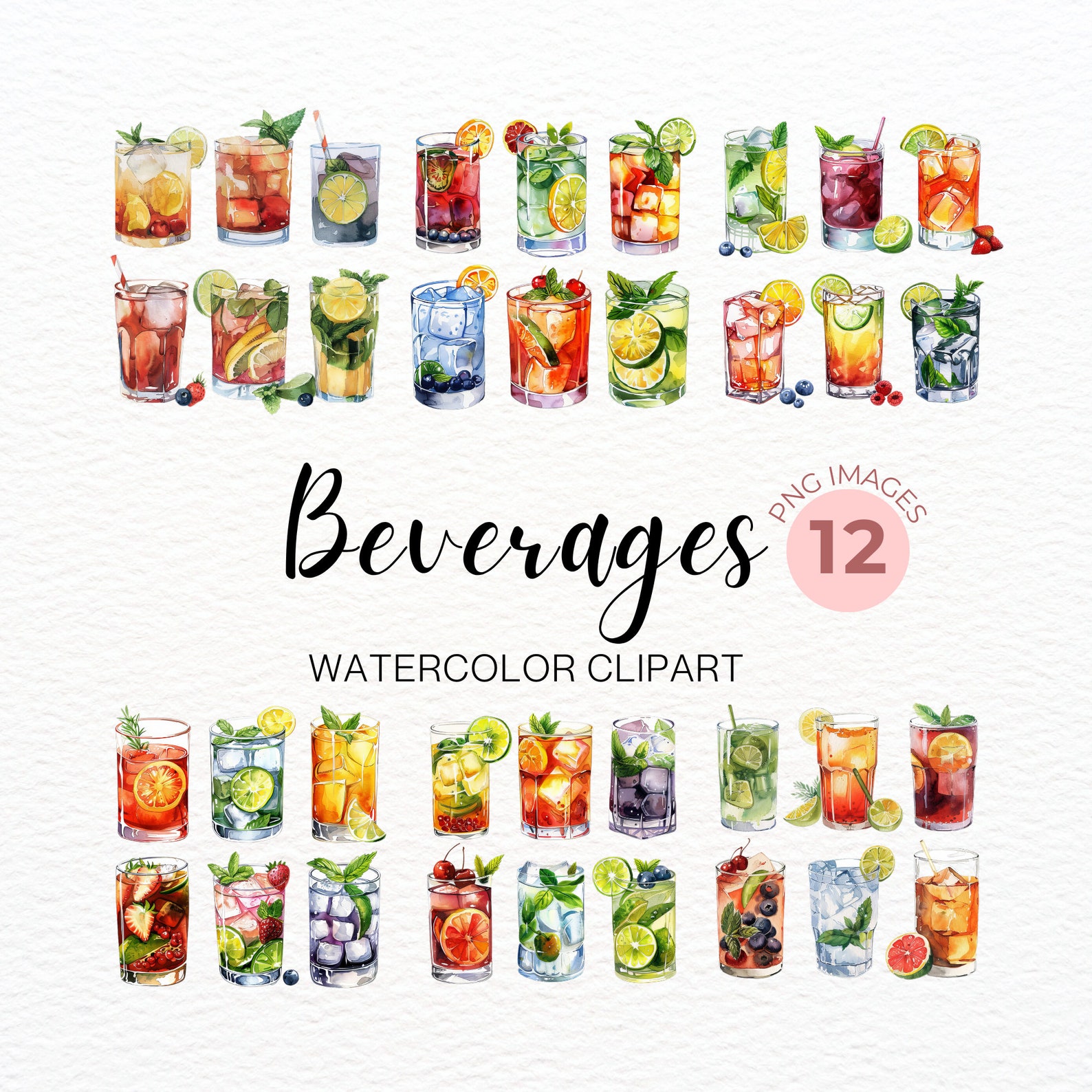 Cocktail Glass PNG, Watercolor Drink Clipart, Bar Drink Clipart , Drink ...