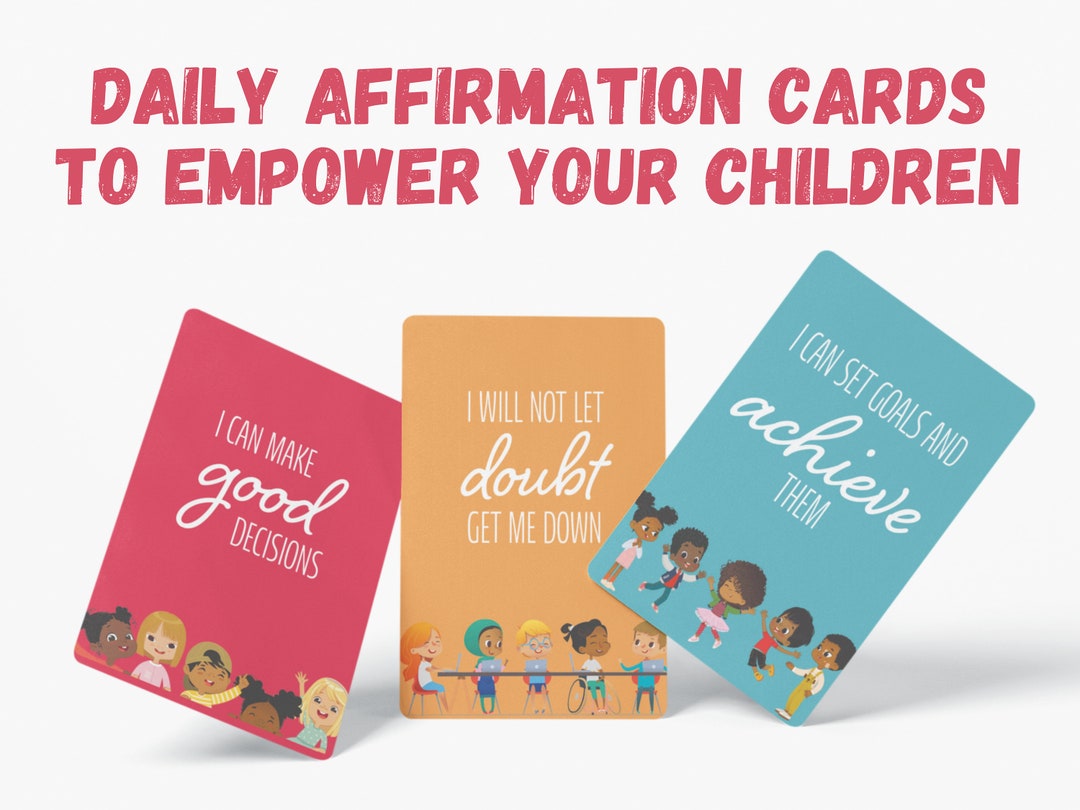 Empowerment Affirmation Cards for Kids Positive Messages for Confidence ...