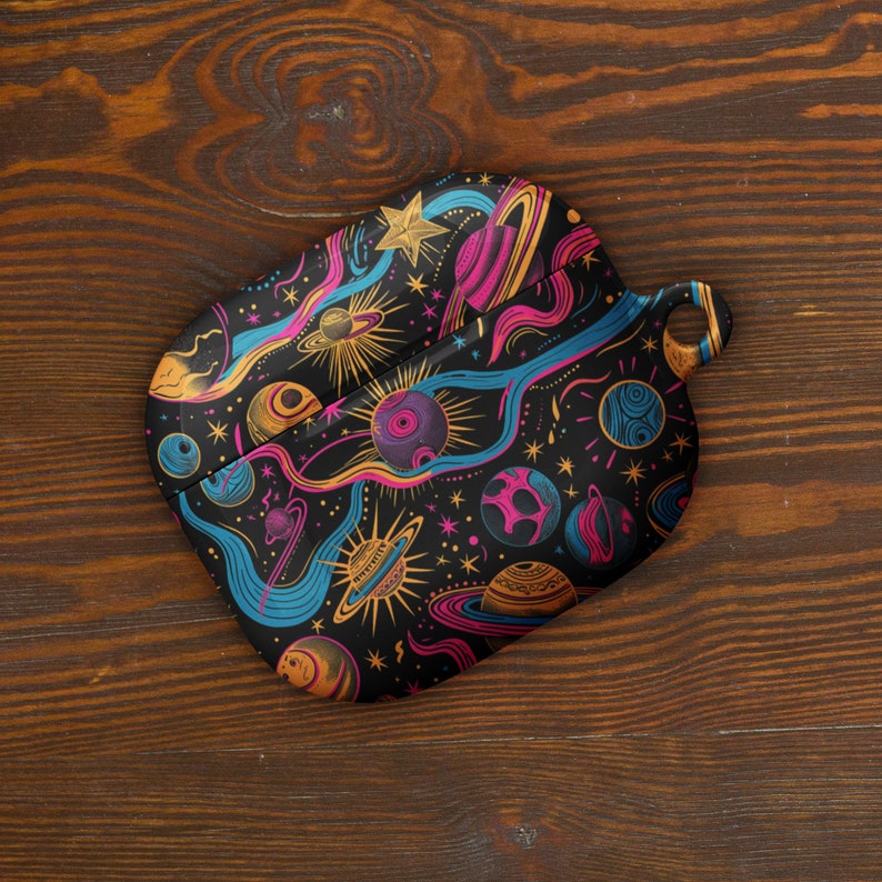Cosmic Canopy Airpods Case Galaxy Outer Space Theme Planets Stars ...