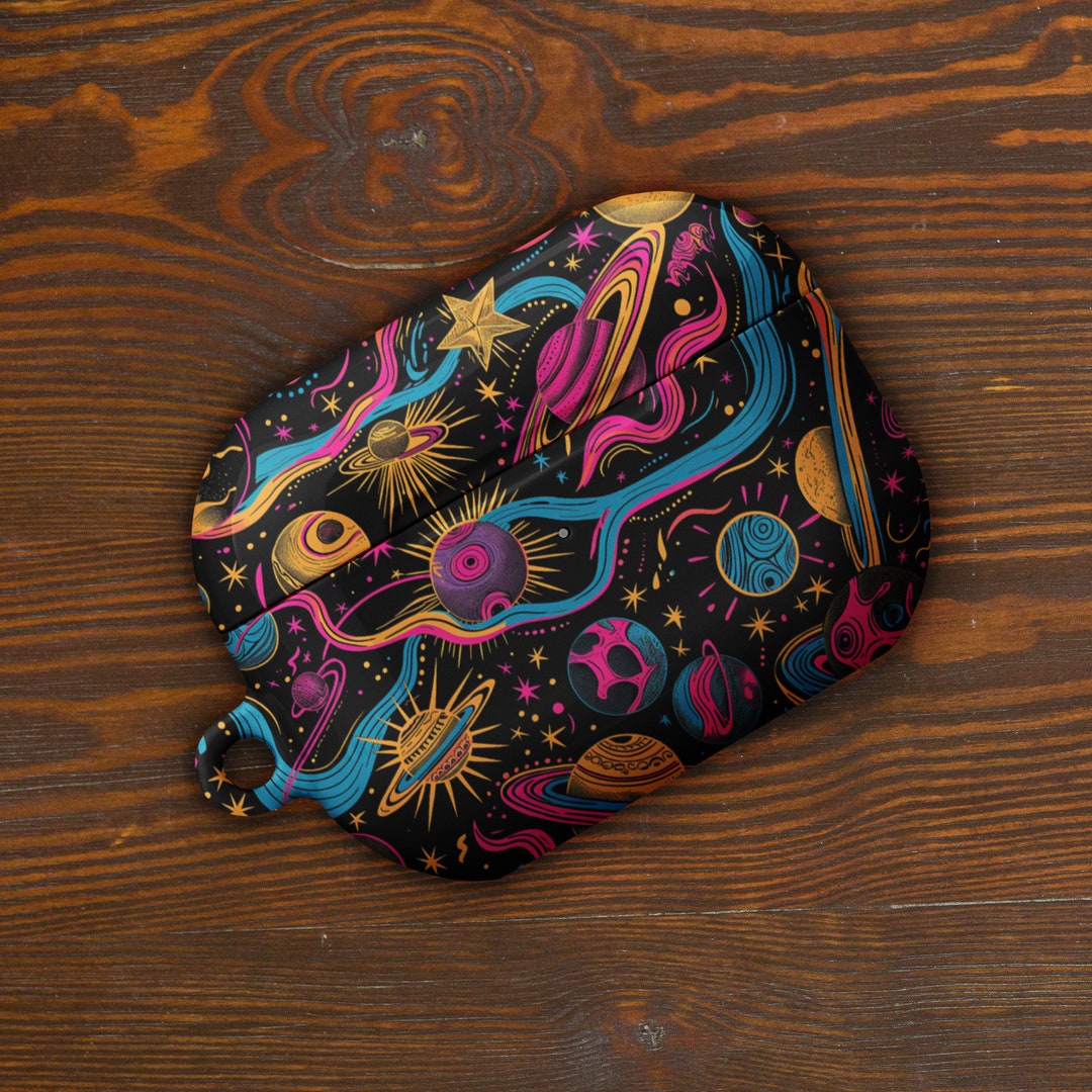 Cosmic Canopy Airpods Case Galaxy Outer Space Theme Planets Stars ...