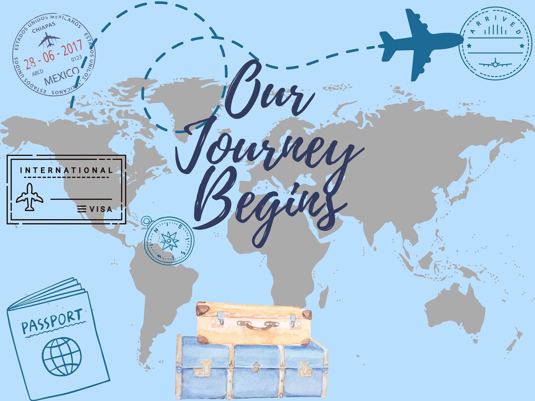 Blue Travel Theme Backdrop - Etsy