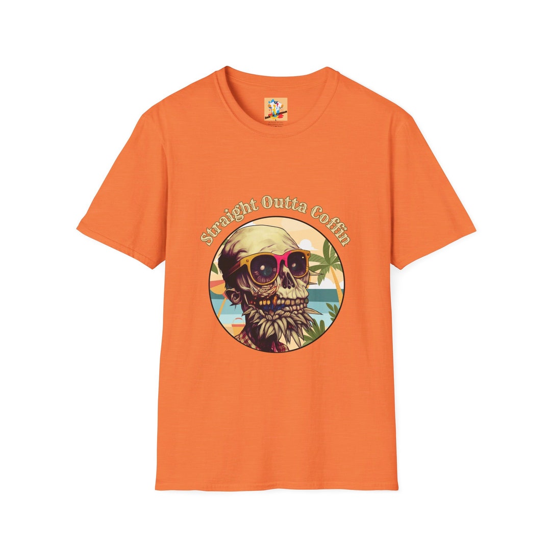Gothic T-shirt, Cool Corpse With Sunglasses, Straight Outta Coffin ...