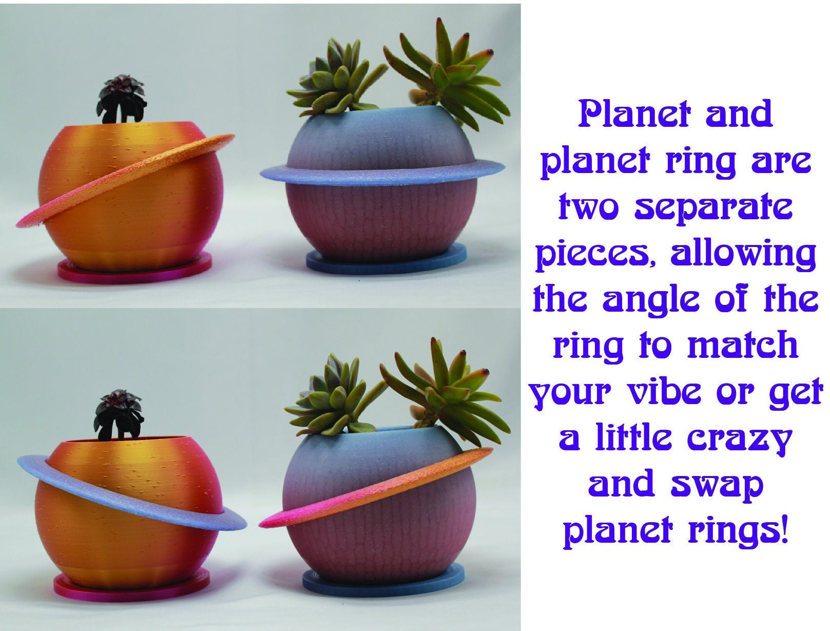 Small Planet Planter Unique Cosmic Pot Dreamy Celestial Plant Pot Space ...