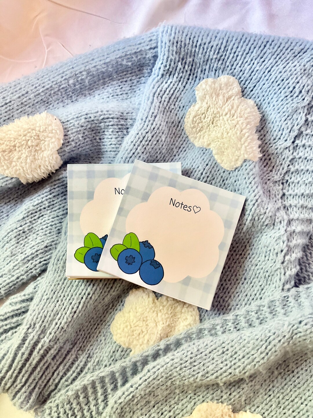 Cute Blueberry Notepad Cute Notepad, Cute Memo Pad, Bullet Journal ...