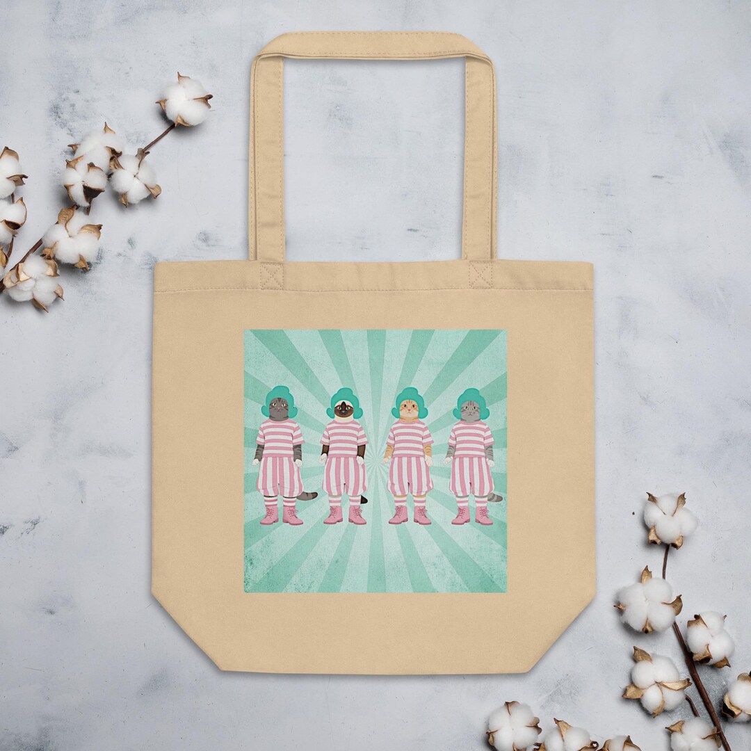 Retro Cat Illustration Tote Bag – Reimagined Iconic Scenes & Characters ...