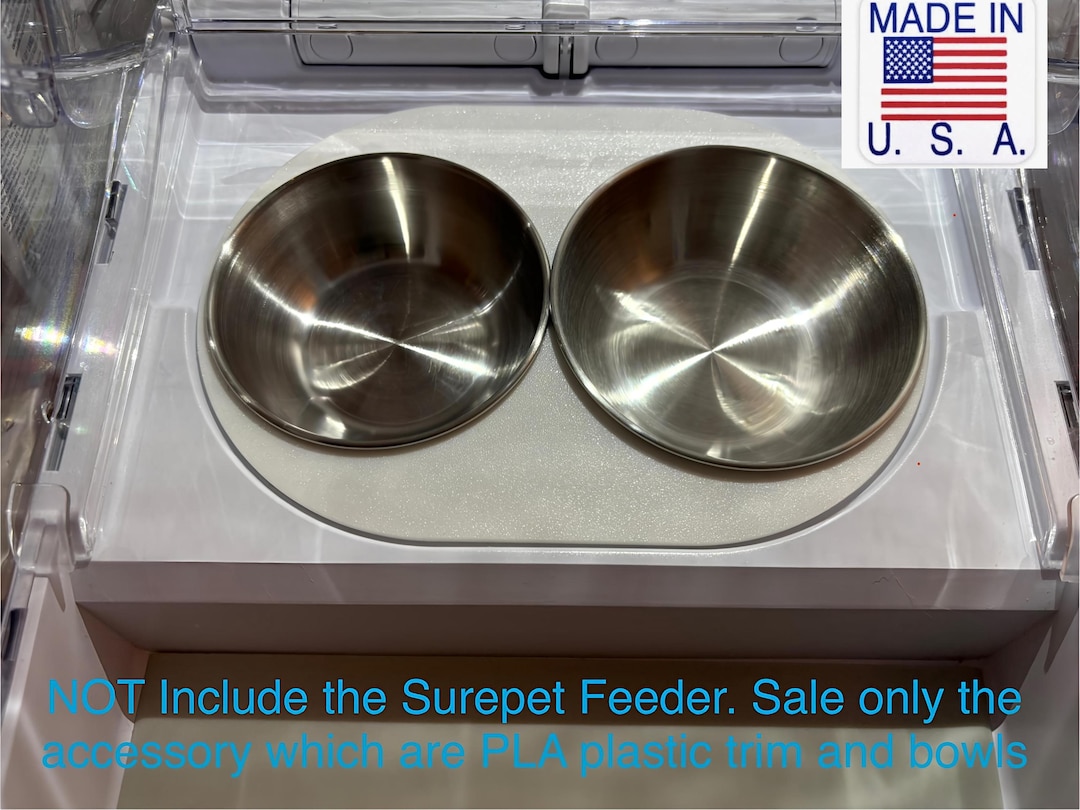 3D Printed Slim Adapter With Stainless Steel Bowls – Fits Non-wifi ...