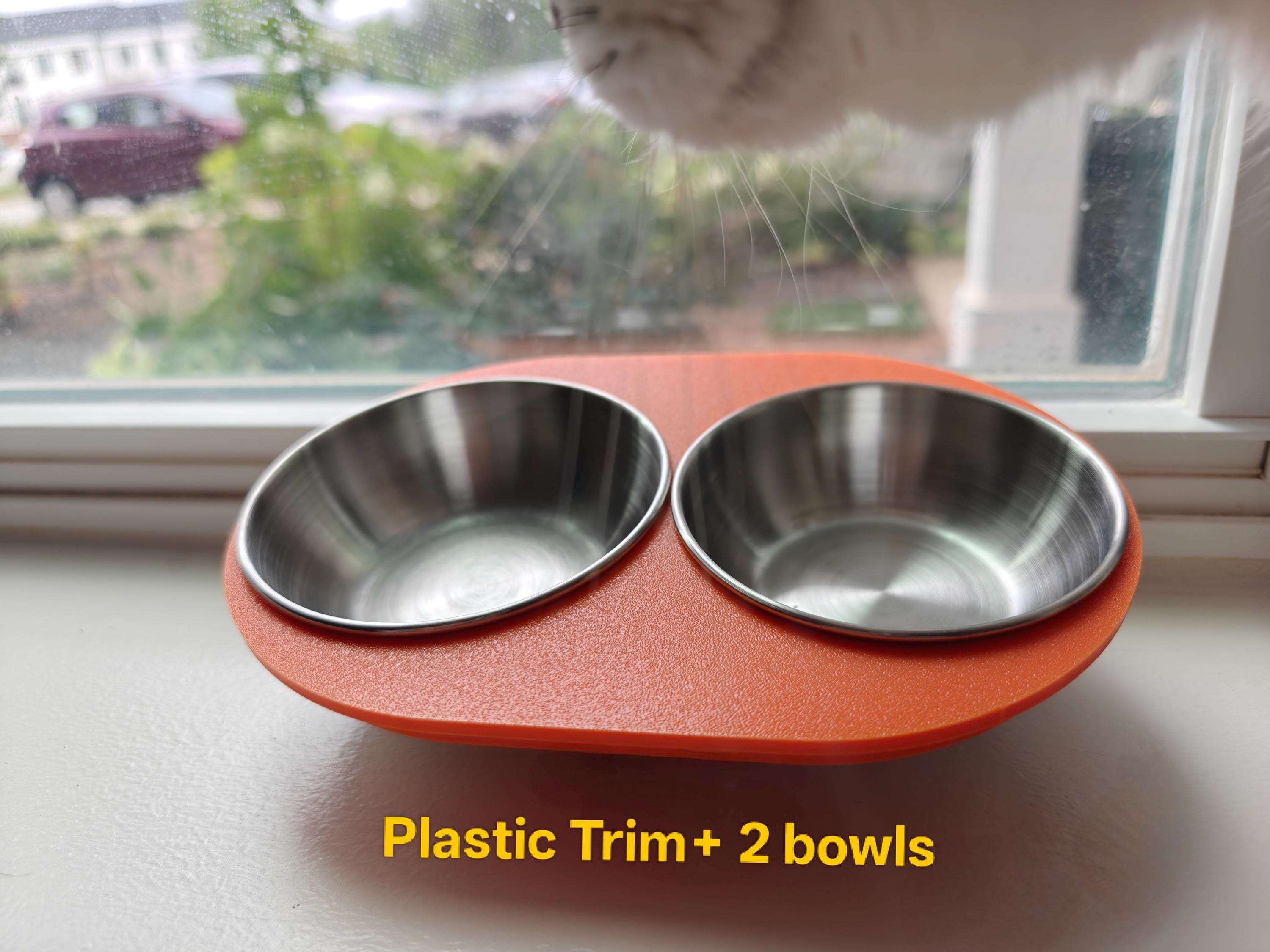 3D Printed Slim Adapter With Stainless Steel Bowls – Fits Non-wifi ...