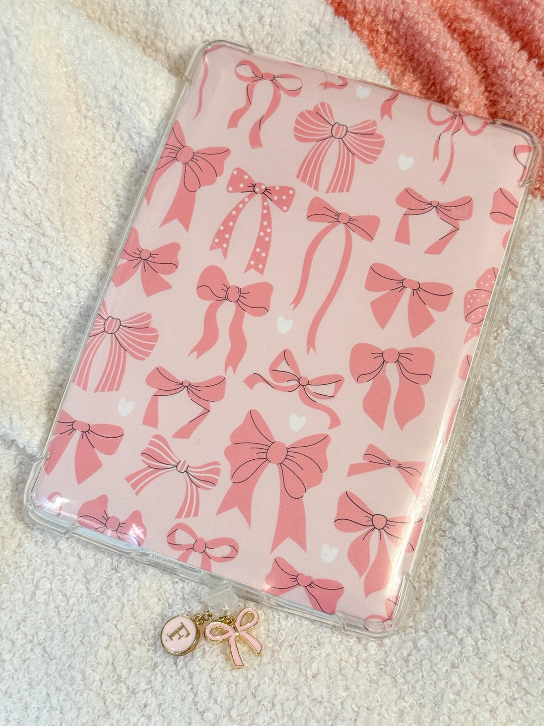 Coquette Kindle Bundle, Pink Bow Kindle Insert & Personalized Dust Plug ...