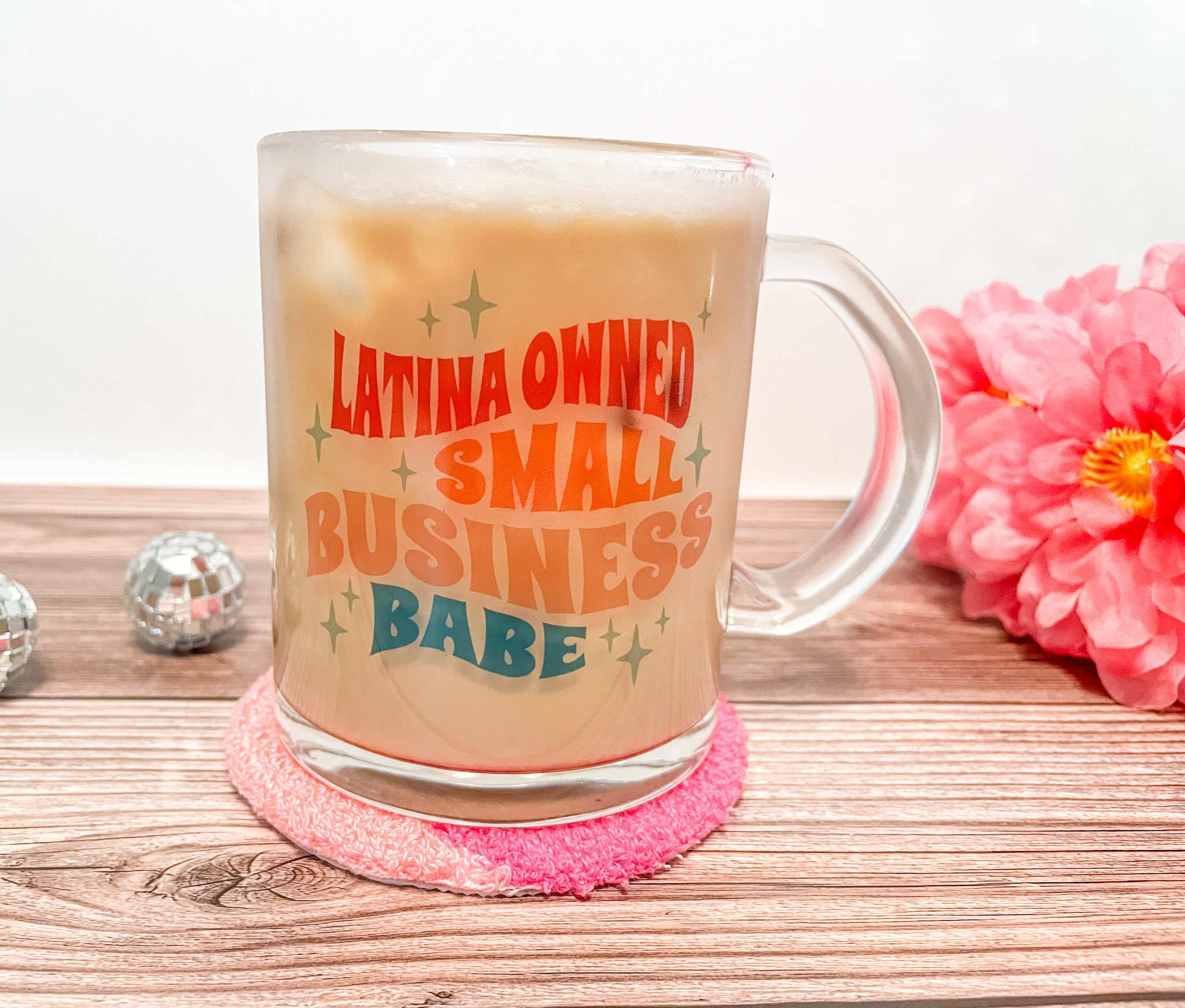 Latina Small Business Mug, Cafecito Chisme Cup, Cafecito Glass, Coffee ...