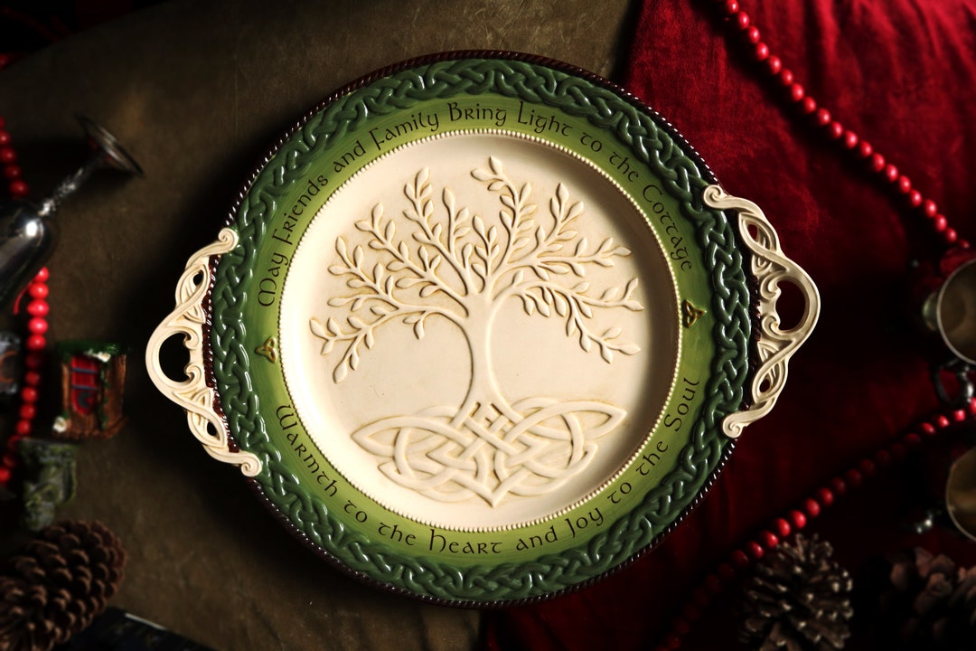 Grasslands Road Tree of Life Platter, Celtic Plate, Cottagecore Platter ...