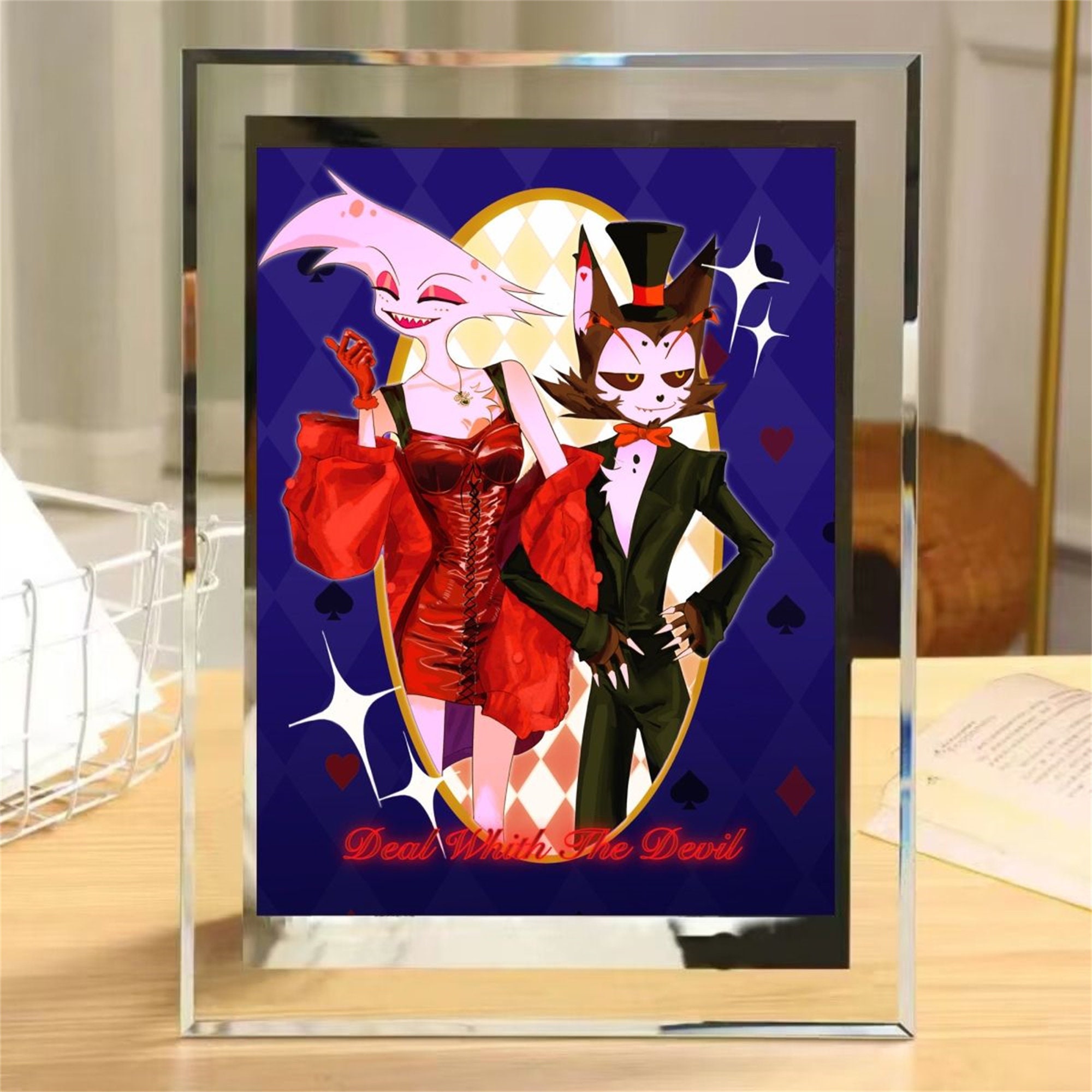 Hazbin Hotel Peripheral Crystal Photo Frames, 6-inch Photo Dormitory ...