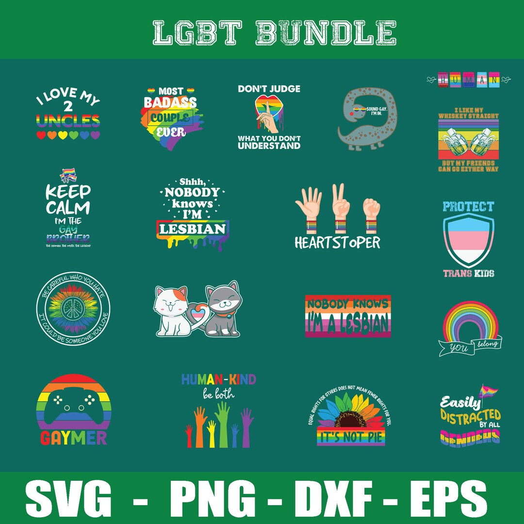 Lgbtq Svg Bundle Lgbt Svg Gay Svg Digital File Instant Download