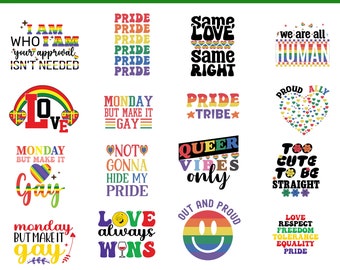 110 LGBT Svg Bundle, Gay Pride Svg Files, Lesbian Svg, LGBT Rainbow Svg ...