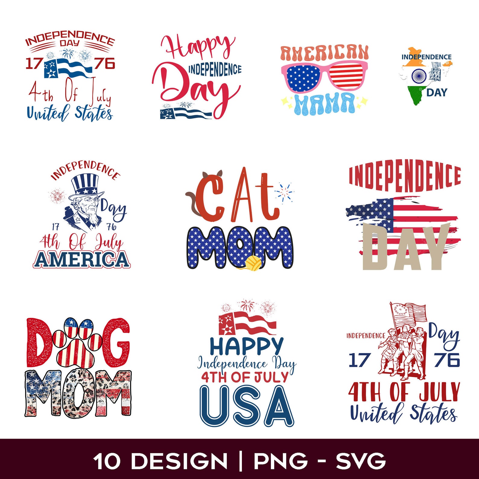 4th of July Mega Bundle, America Svg, USA Flag Svg, Cut Files Cricut ...