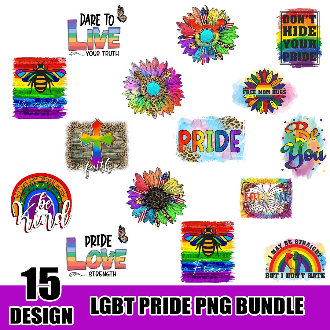 LGBT Png Bundle, Gay Png, Pride Png, Rainbow Png, Gay Pride Shirt Png ...