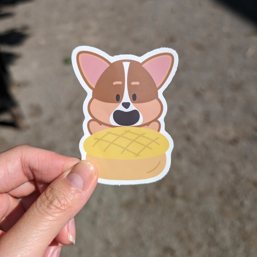 Corgi Pineapple Bun ( Bo Lo Bao) Sticker - Etsy