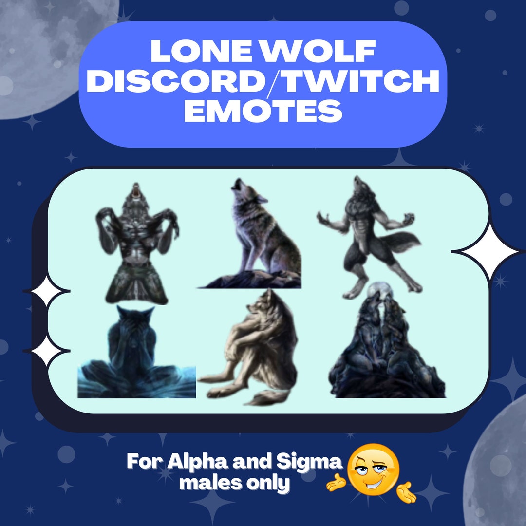 Lone Wolf Sigma Emotes Alpha Wolf Discord Twitch Emotes Sigmamaxing ...