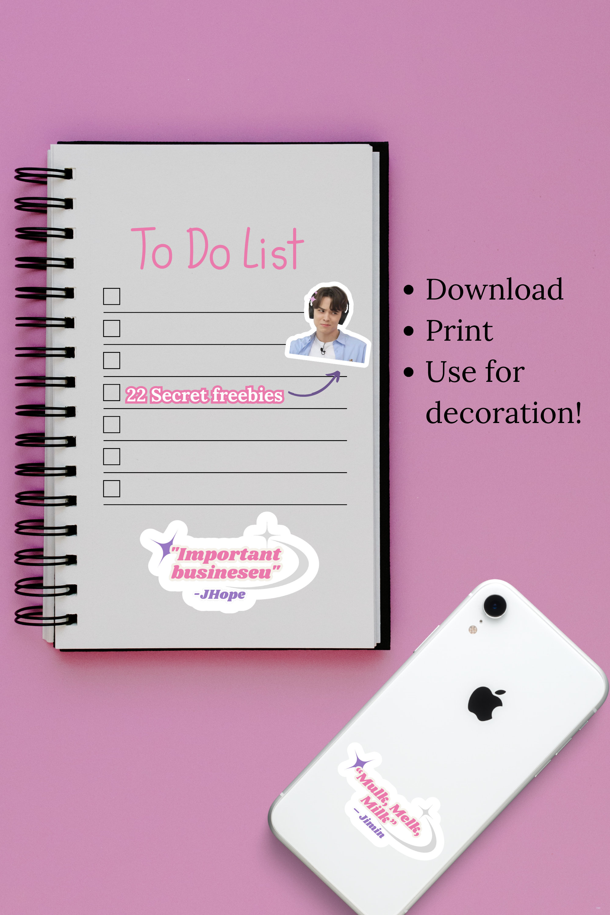 Kpop Digital Stickers Bundle Funny Meme Quotes Collection Laptop Decals ...