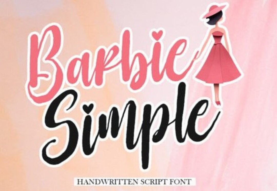 Barbie Simple Font, Love Font, Cricut Fonts, Casual Font, Modern Font ...