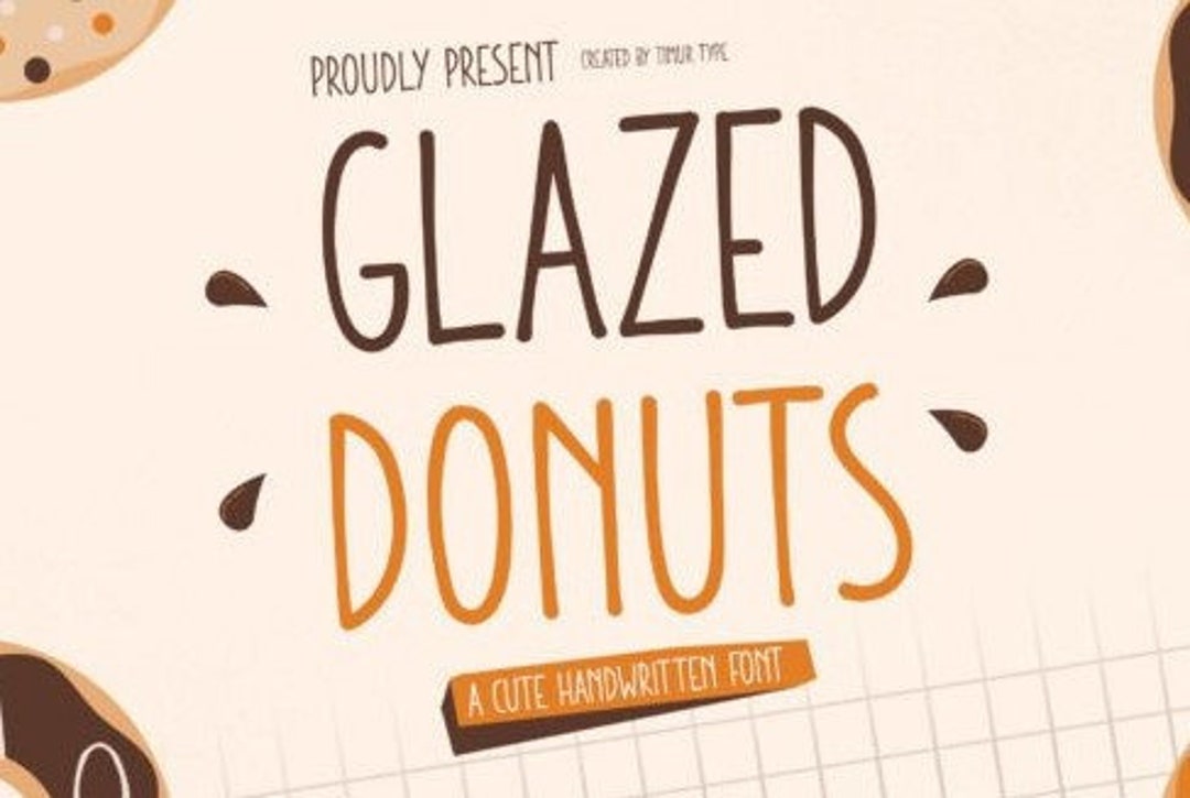 Glazed Donuts Font, Casual Font, Thin Font, Cricut Font, Vintage Font ...