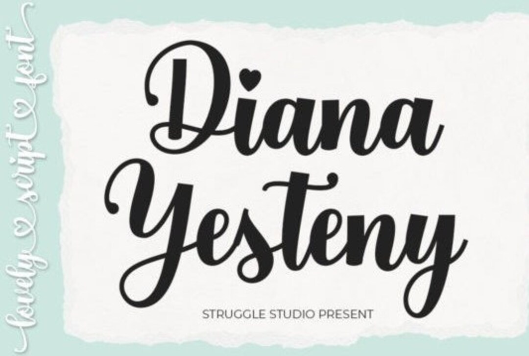 Diana Yesteny Font, Love Font, Cricut Fonts, Casual Font, Modern Font ...