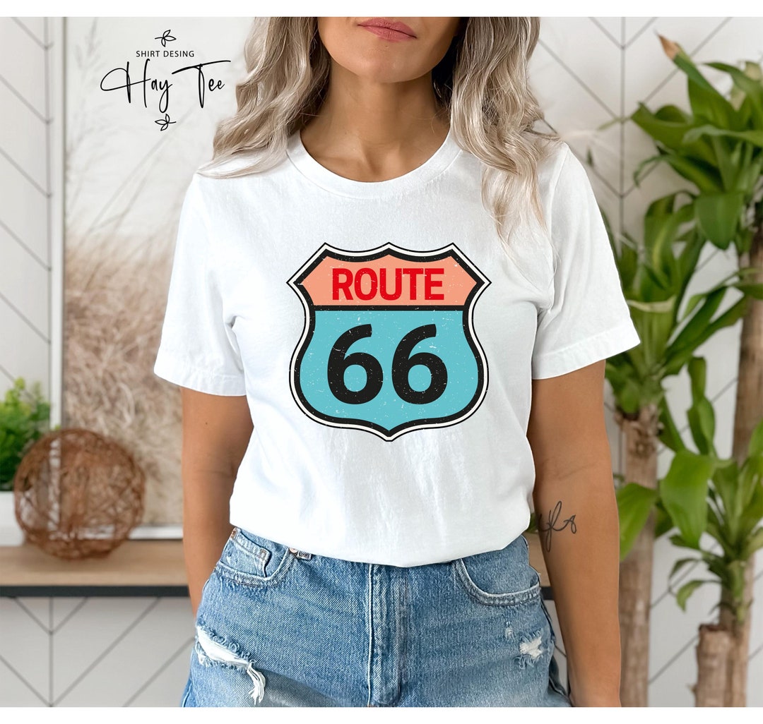 Vintage Route 66 T-shirt: Garment-dyed Road Trip Tee - Etsy