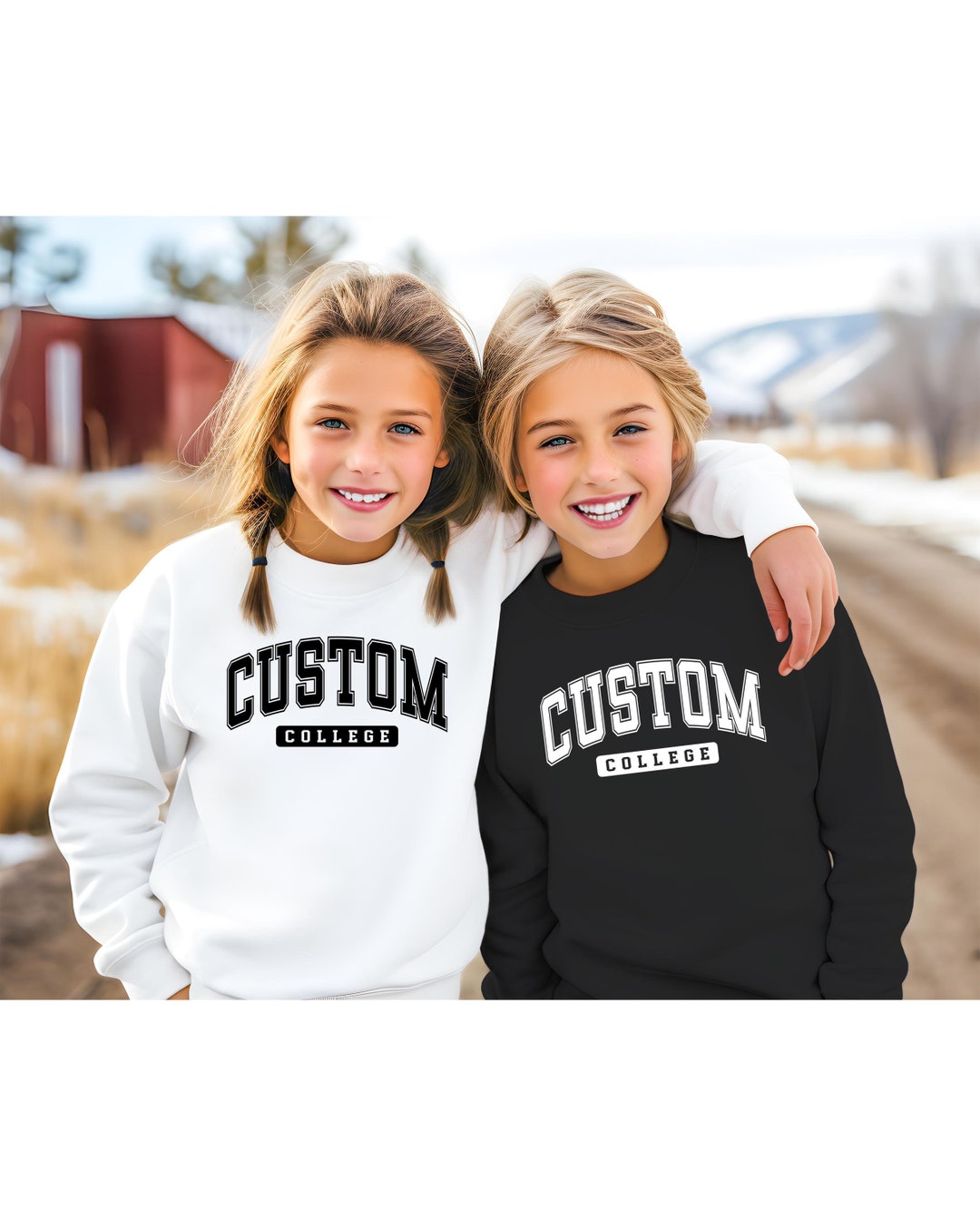Custom College Letters Toddler Sweatshirt,custom Quote Sweat,vintage ...
